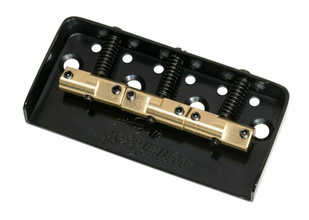 Wilkinson Tele Short Bridge, Compensated Saddles, Black | Guitartrade